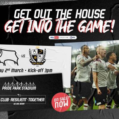 Ticket Information: Port Vale (H) - Blog - Derby County